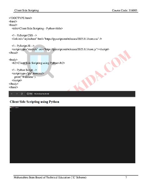 Client Side Scripting Guide Course Code 316005 Studocu