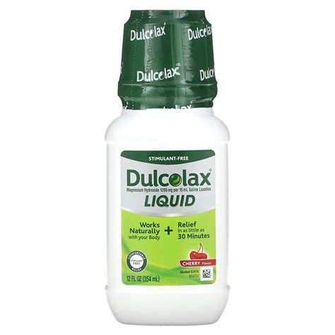 Dulcolax Liquid Laxative Cherry 12 Fl Oz 354 Ml