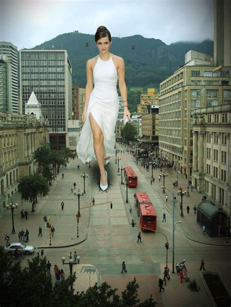 Mega Giantess Emma Watson Emma Watson Emma White Dress