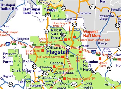 Map Of Northern Arizona Tourist Map