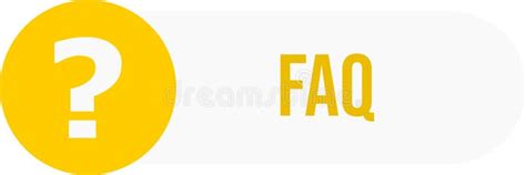 Faq Button Button For Frequently Asked Questions Stock Vector