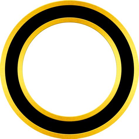 Black And Yellow Ring On White Background