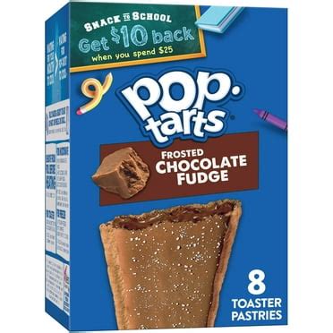 8 Pack Pop Tarts Frosted Chocolate Fudge Toaster Pastries Breakfast