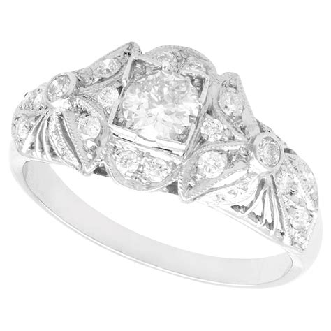 Elegant Diamond And Platinum Engagement Ring For Sale At 1stdibs