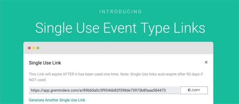 Single Use Event Type Links End To End Meeting Management Platform Sms Reminders Ai Notetaker