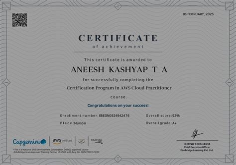 Aws Cloudcomputing Cloudpractitioner Edubridge Capgemini Certification Careergrowth