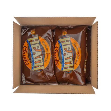Heath Milk Chocolate English Toffee Medium Grind Ground Chunks 30 Lb Box 6 Bags