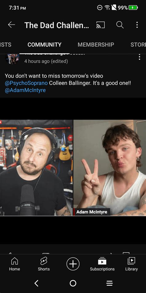 Colleen Ballinger Dad Challenge Podcast Video With Adam Is Tomorrow