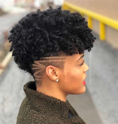 41 Bold Shaved Hairstyles For Black Women Natural Hair Styles Half