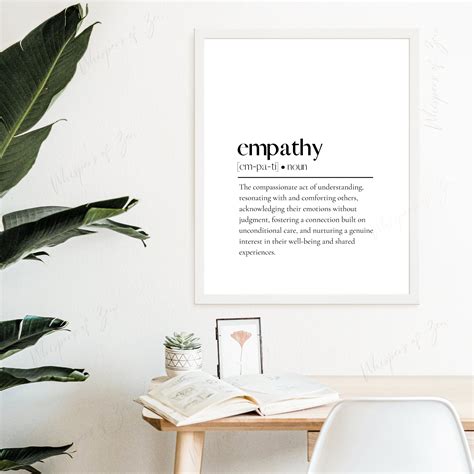 Empathy Printable Digital Wall Art Poster Inspirational Wall Art Quotes Positive Affirmations