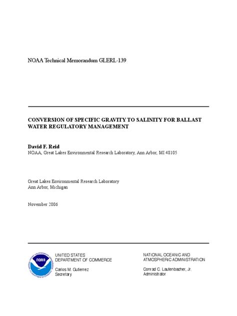 Noaa Salinity Conversions Pdf Salinity Physical Quantities