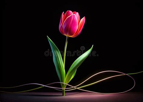 Captivating Single Line Tulip Drawing Abstract Minimalist Floral Art In