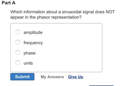 Solved Part A Which Information About A Sinusoidal Signal Chegg