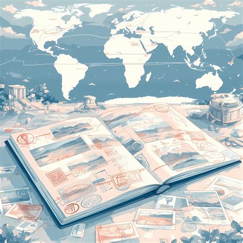 Premium Photo Explore The World In Style Open Passport With Stamps