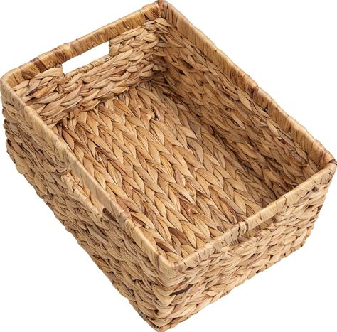 Storageworks Lot De 2 Paniers De Rangement Rectangulaires En Jacinthe D