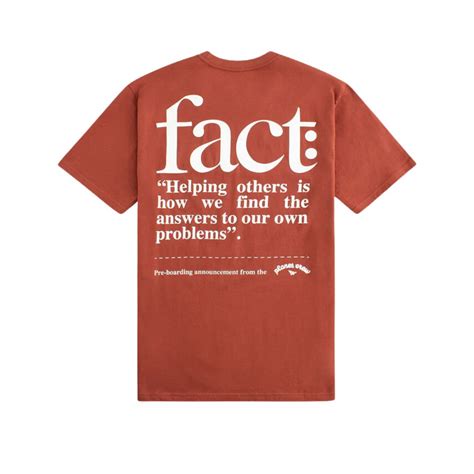 Paper Planes Facts Short Sleeve T Shirt Burnt Henna Billion Creation