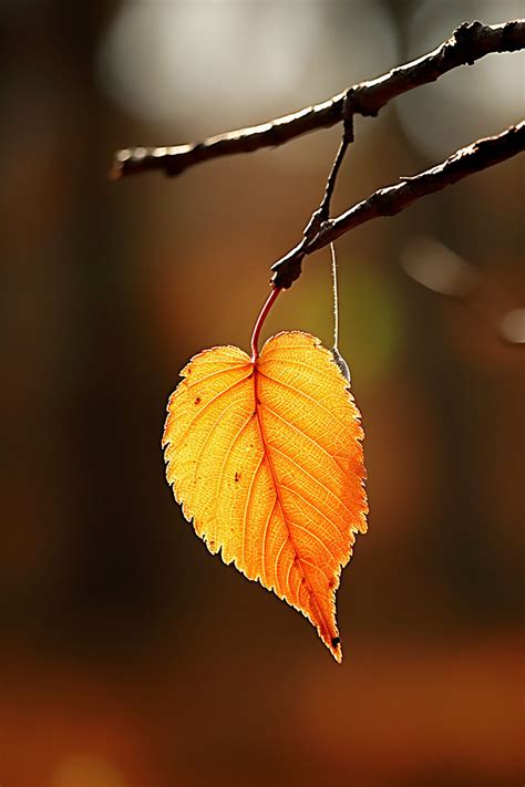 가을에 나뭇가지에 나뭇잎 하나가 매달려 있다 배경 배경 화면 및 일러스트 무료 다운로드 Pngtree