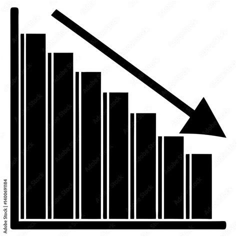 Decline Graph A Stark Visual Of A Downward Trending Bar Graph