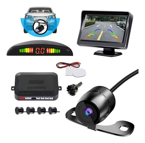 Kit Tela Monitor Lcd 43 Câmera De Ré Hd Sensor De Ré Autoaba