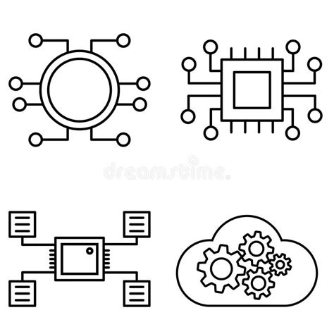 Algorithm Icon Vector Set Api Illustration Sign Collection
