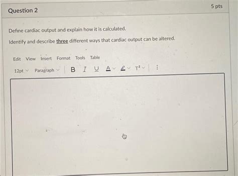 Solved Define Cardiac Output And Explain How It Is
