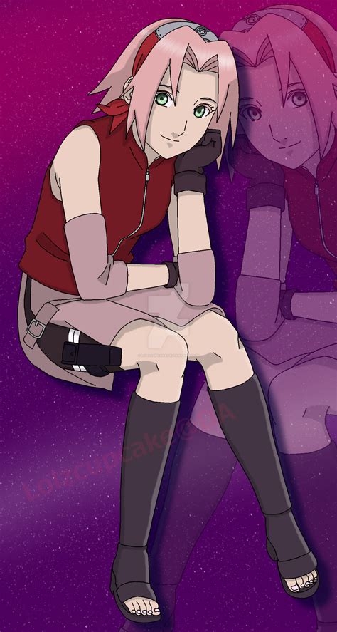 Sakura Sitting Lineart By Dennisstelly On Deviantart