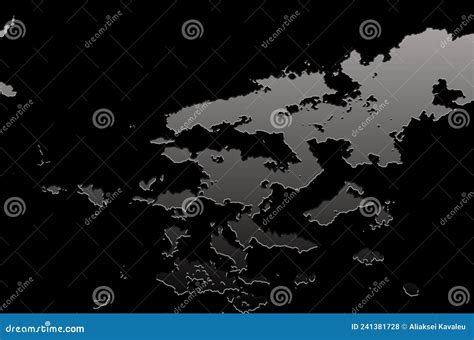 Topographic Contour Map Psychedelic Dark Abstract Background Stock