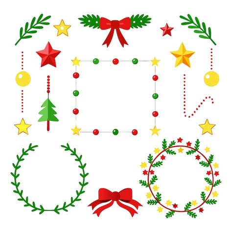 Premium Vector Festive Holiday Borders And Frames Collection