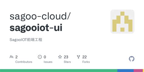 Github Sagoo Cloudsagooiot Ui Sagooiot前端工程