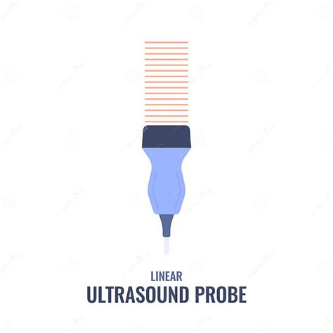 Linear Ultrasound Probe Transducer Sonography Diagram Illustration