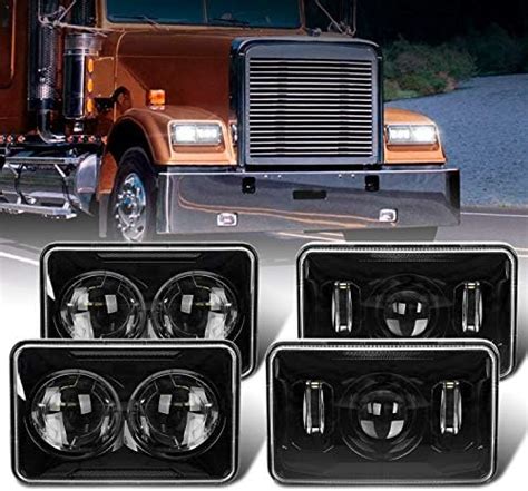 Nilight 4x6 Inch Led Headlights 60w Dot Approved Hilo