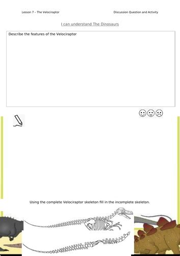 The Velociraptor Distance Learning Audio And Comprehension Worksheets Teaching Resources