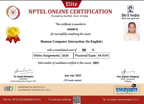 Nptel Humancomputerinteraction Hci Uxdesign Learningjourney Techskills Hasin N