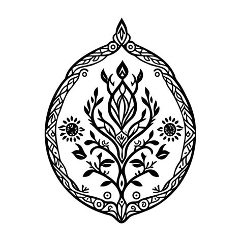 Premium Vector Javanese Ornament Design Element Illustration Sketch Black
