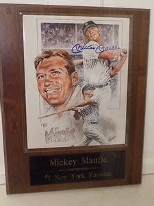 Mickey Mantle Mlb Original Autographed Plaques For Sale Ebay