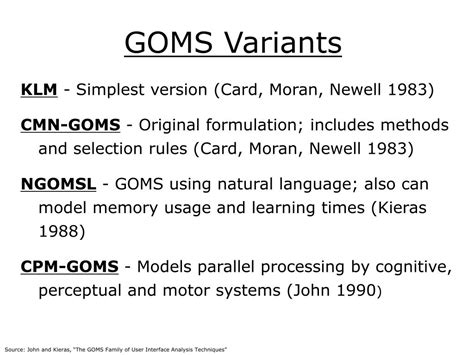 Ppt Klm And Goms Powerpoint Presentation Free Download Id4692910