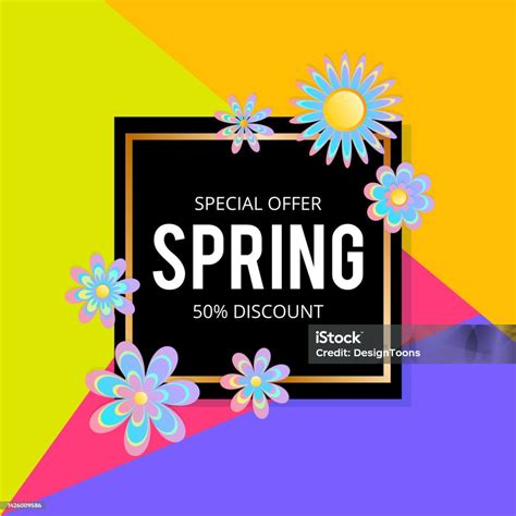 아름 다운 화려한 꽃 봄 판매 배경입니다 벡터 일러스트 템플릿bannerswallpaperflyers 초대장 포스터 브로셔 바우처 할인 0명에 대한 스톡 벡터 아트 및 기타
