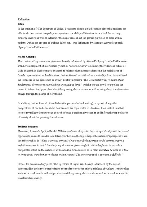 Module C Reflection 1010 Reflection Intro In The Creation Of ‘the