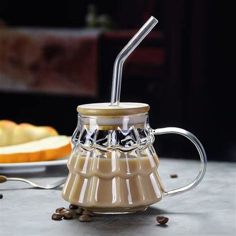Drinking Glasses With Lid And Straw Glass Cups With Lids And Straws