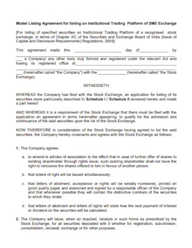 Free 10 Listing Samples In Pdf