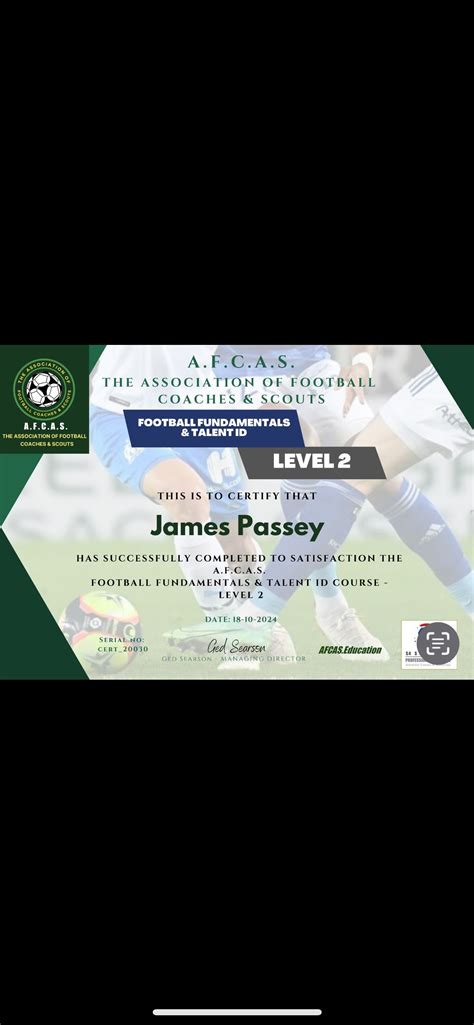 Footballscouting James Passey
