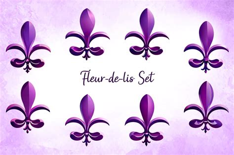Fleur De Lis Set Graphic By Graphic Genius · Creative Fabrica