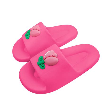 Дамски джапанки с лале, розови, 37-38 - MINISO България