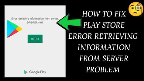 How To Fix Play Store "Error retrieving information from server" Problem|| "DF-DFERH-01" Problem ...
