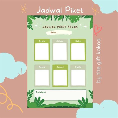Jual Jadwal Piket Picket Schedule Shopee Indonesia