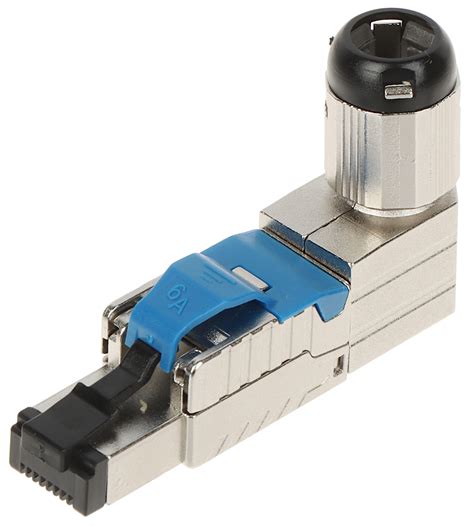 Conector Modular Angular Blindado Rj45ftp6a Hand Kat Conectores Delta