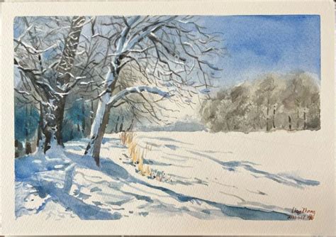 如何画雪景水彩画 如何画雪景水彩画简单 博物迷