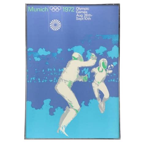 Otl Aicher Munich 1972 Olympic Games Fencing Poster In United States