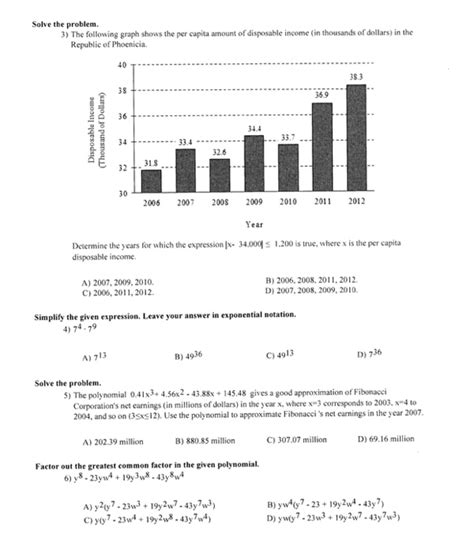 Solved Solve The Problem The Following Graph Shows The Chegg