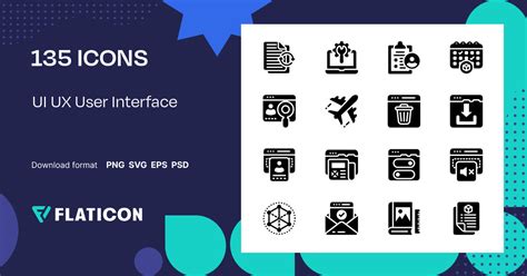 UI UX User Interface Icon Pack Glyph SVG Icons